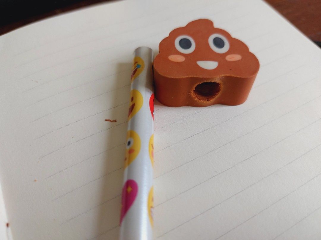 Emoji Pencil with Poop Eraser, Hobbies & Toys, Stationery & Craft ...