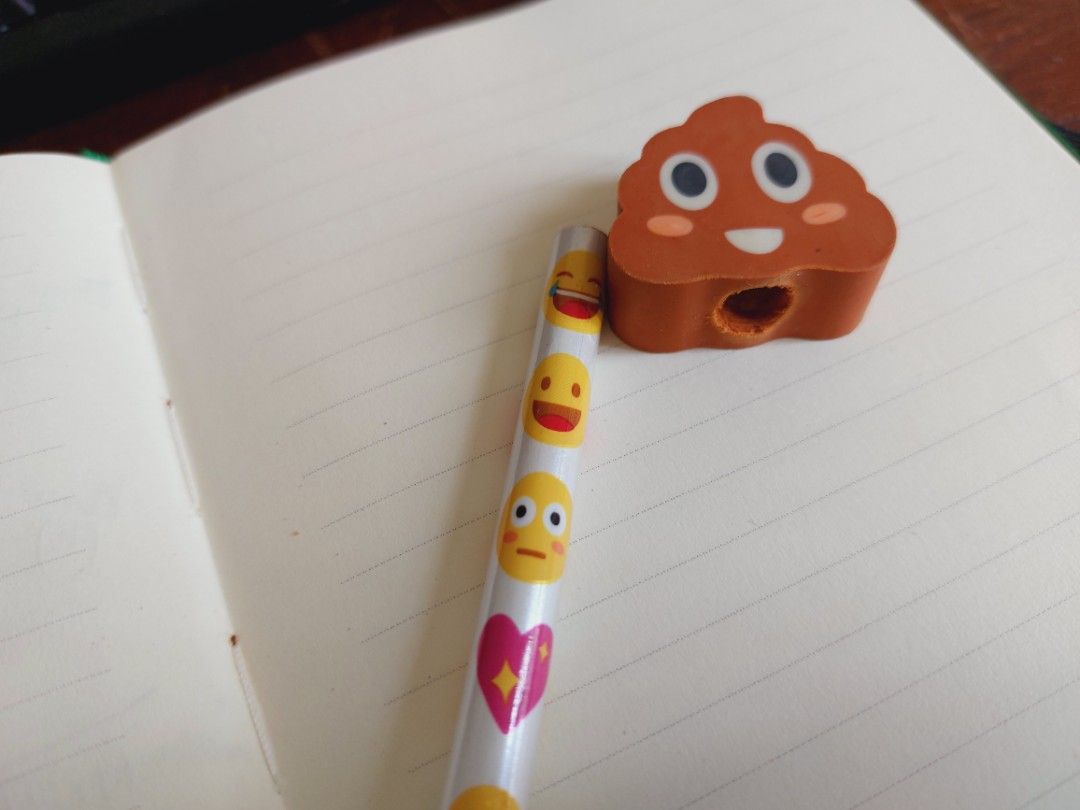 Emoji Pencil with Poop Eraser, Hobbies & Toys, Stationery & Craft ...