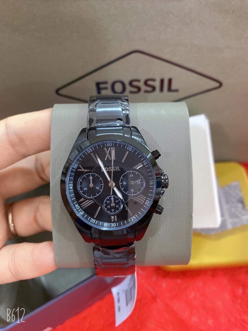 FOSSIL SMALL ALL BLACK DIAL AUTHENTIC WATCH, Women's Fashion, Watches ...