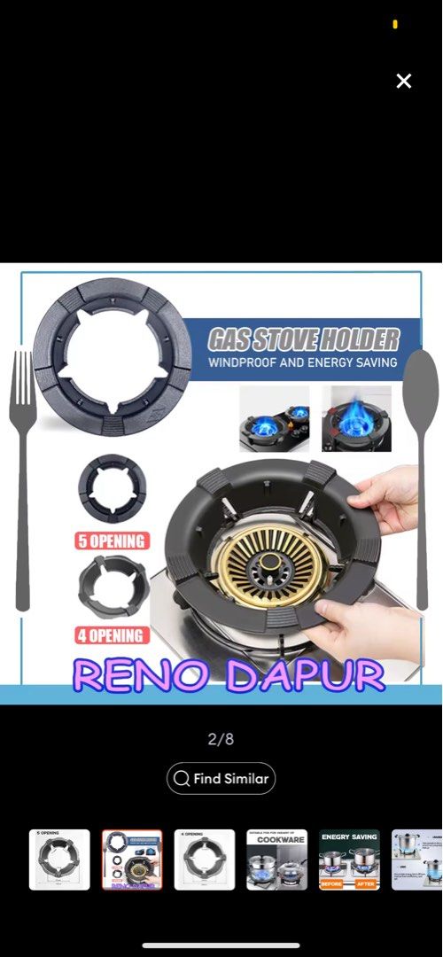 Gas Stove Bracket Pot Fire Ring Reducer Cast Iron Energy Saving Pot ...