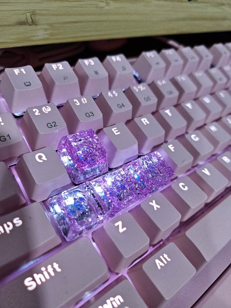 Glitter Transparent Keycaps for Mechanical Keyboard, Computers & Tech ...