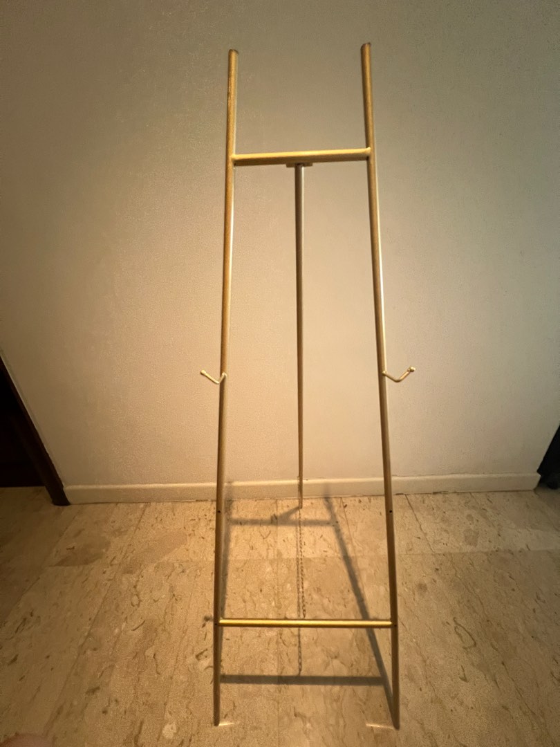 Gold/metal easel stand, Furniture & Home Living, Home Decor, Other Home ...
