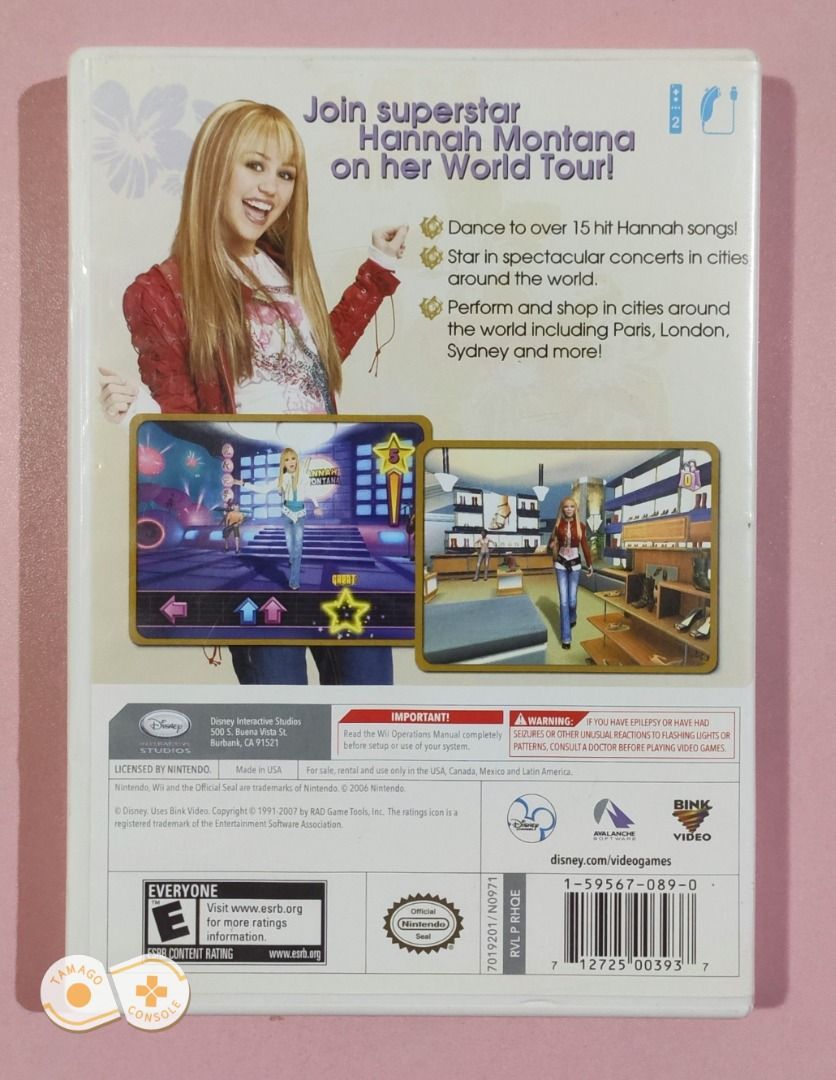 Hannah Montana Spotlight World Tour - [Wii Game] [NTSC / ENGLISH ...
