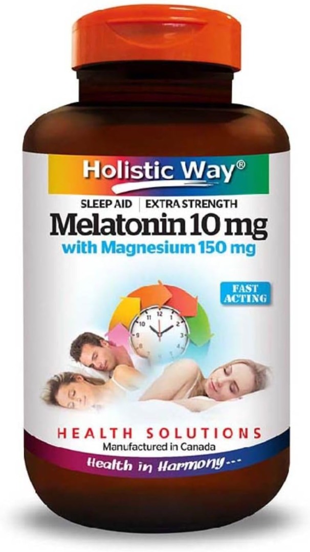 Holistic Way Extra Strength Melatonin 10mg With Magnesium 150mg, 30 ...
