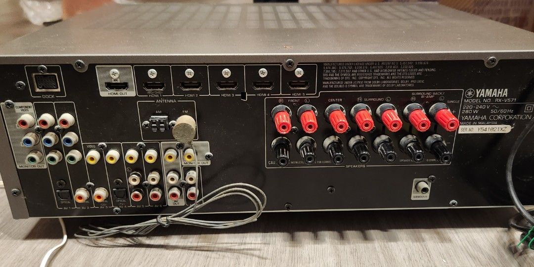 Home Theater System with Receiver RX-V571 + 5 Channel Speakers + Subwoofer, Audio, Soundbars ...