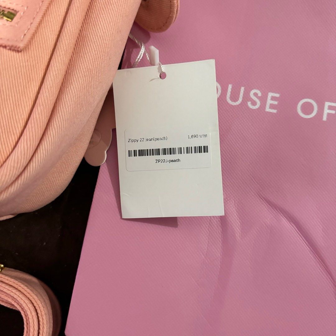 House of Little Bunny Zippy Jeans 22 Peach, Women's Fashion, Bags ...