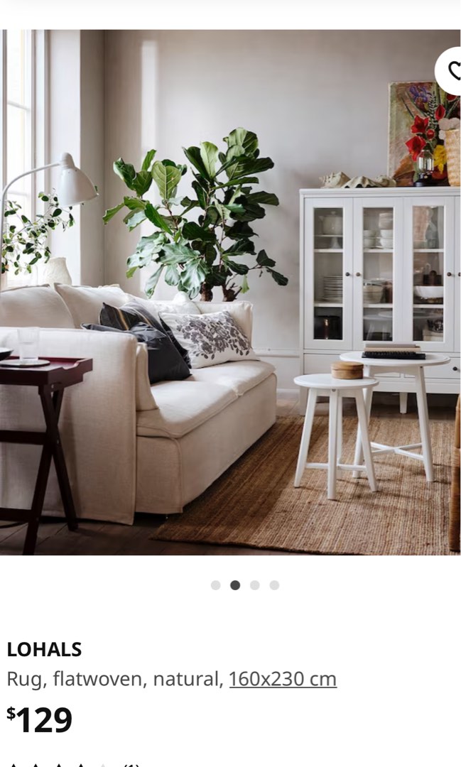 IKEA Lohals Rug, Flatwoven 160cm x 230cm, Furniture & Home Living, Home ...