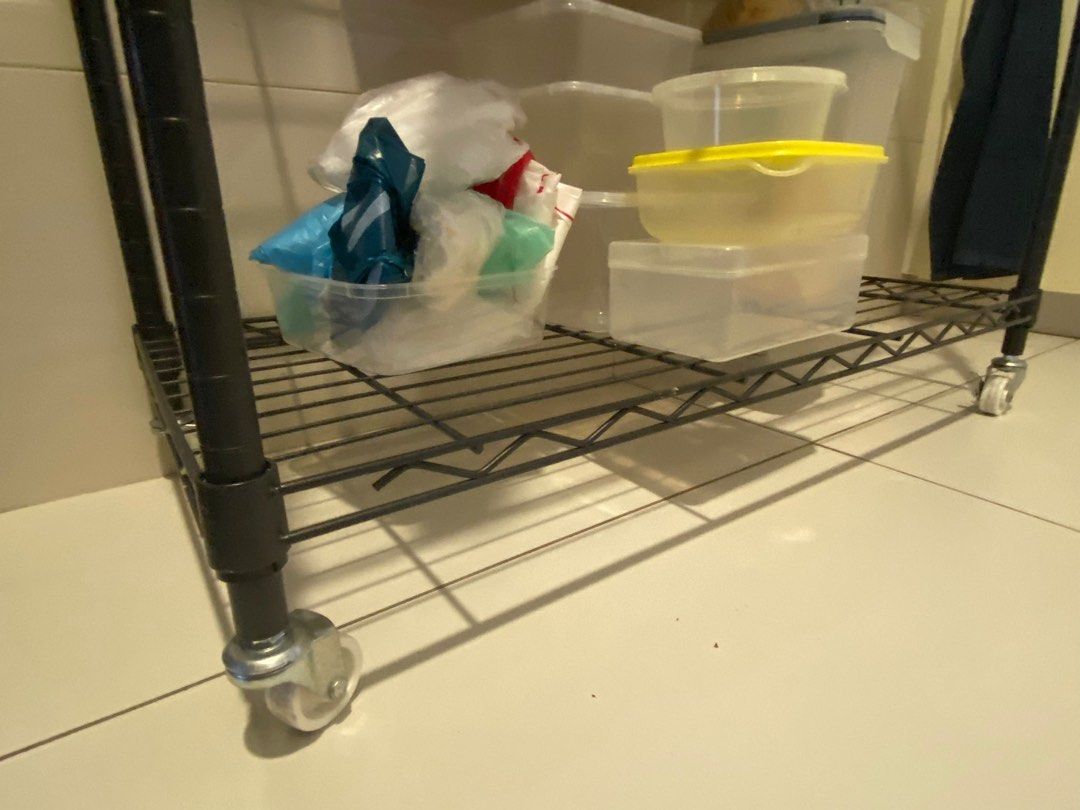 Ikea omar shelving unit with wheels, Furniture & Home Living, Furniture ...