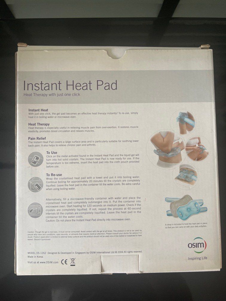 Instant Heat Pad OSIM, Health & Nutrition, Massage Devices on Carousell