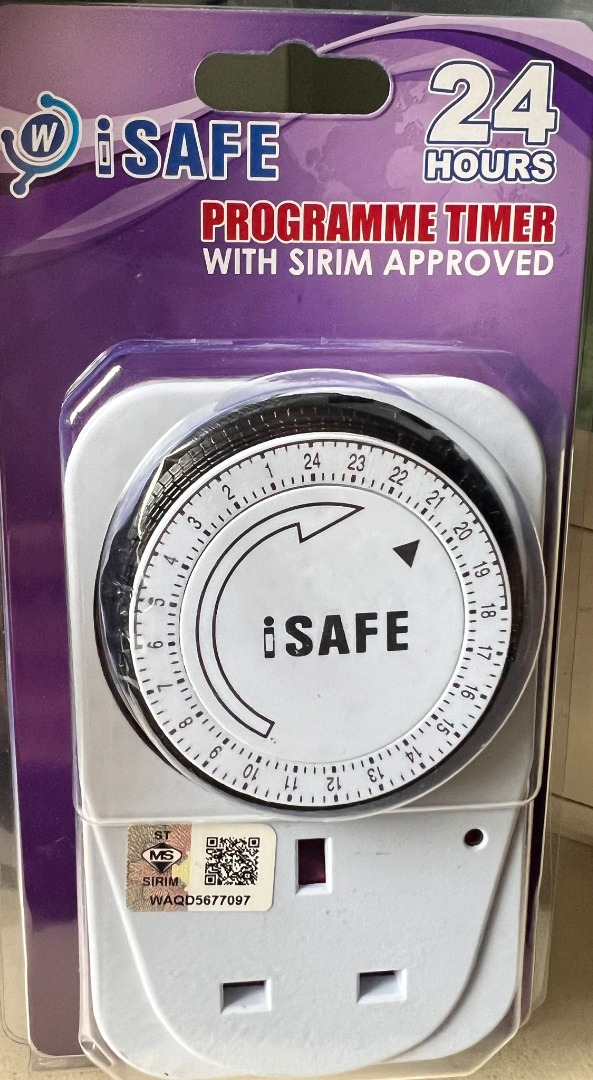 iSafe 24 Hour Mechanical Socket Outlet Timer Electric Outlet Timers ...