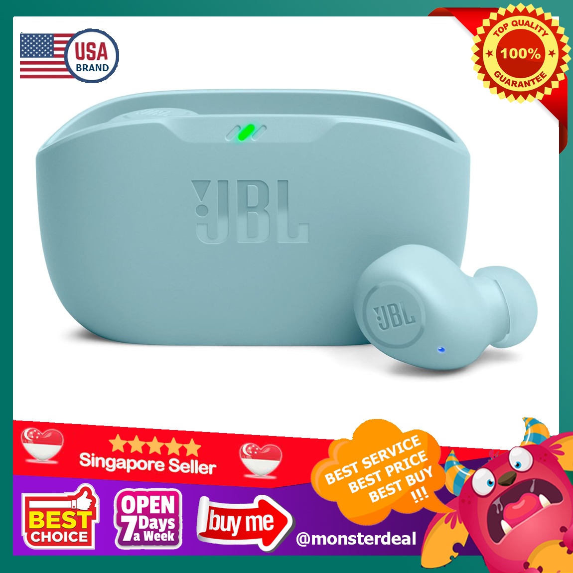 JBL WAVE BUDS Fully Wireless Earbuds, Bluetooth, IP54 Waterproof ...