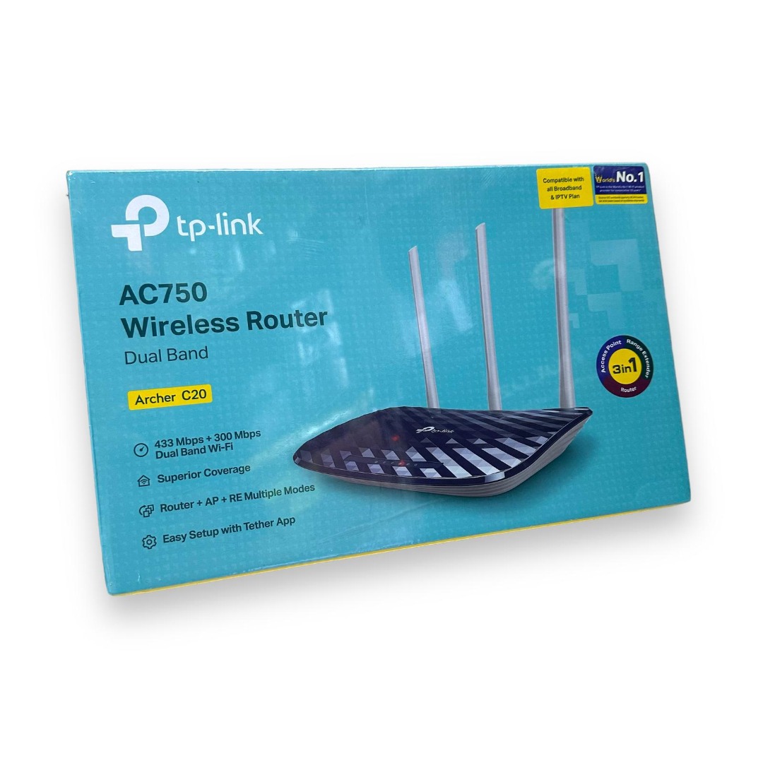 JE-TP-Link AC750 Dual Band Wireless Cable Router, 4 10/100 LAN + 10/100 ...