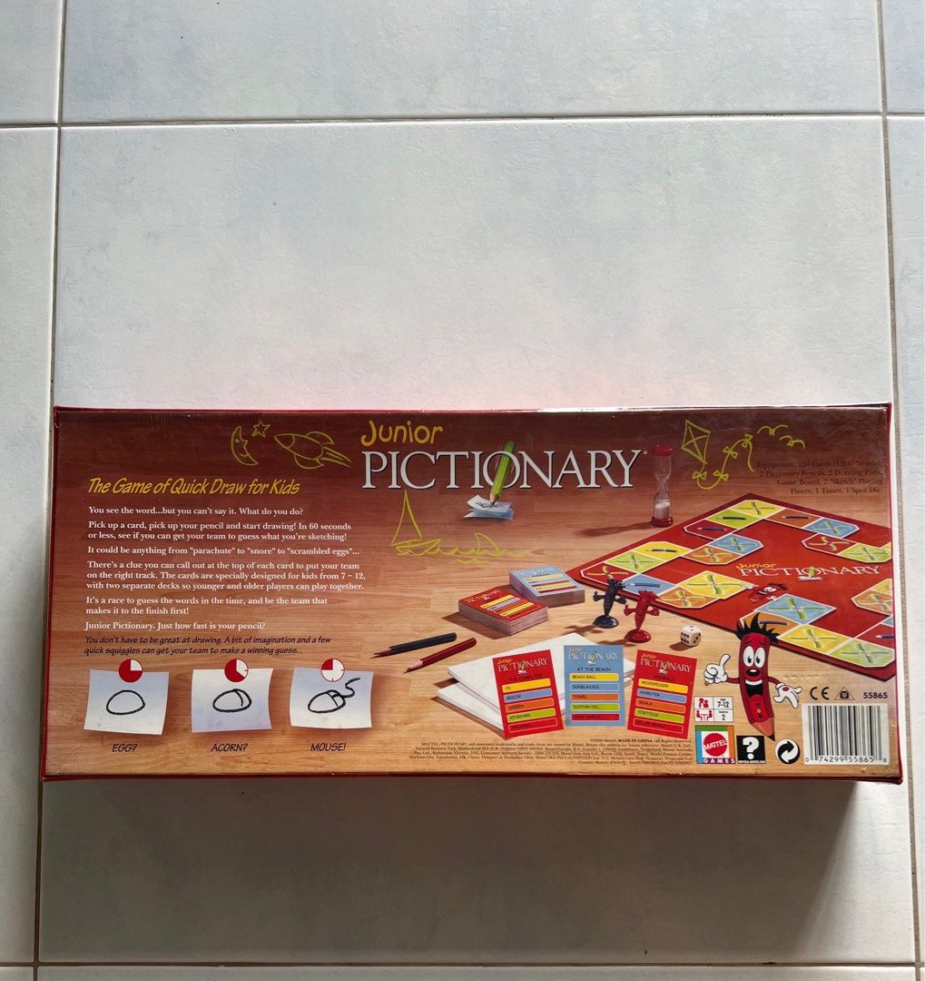 Junior Pictionary (board game), Hobbies & Toys, Toys & Games on Carousell