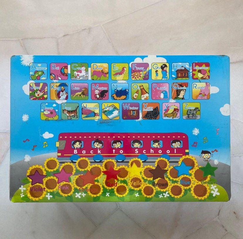 KIDS TABLE WITH ALPHABET AND COLOURS, Babies & Kids, Baby Nursery ...