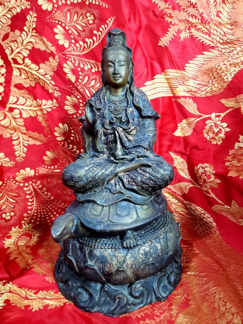 kwan yin bronze statue antique chinese, Hobbies & Toys, Collectibles ...