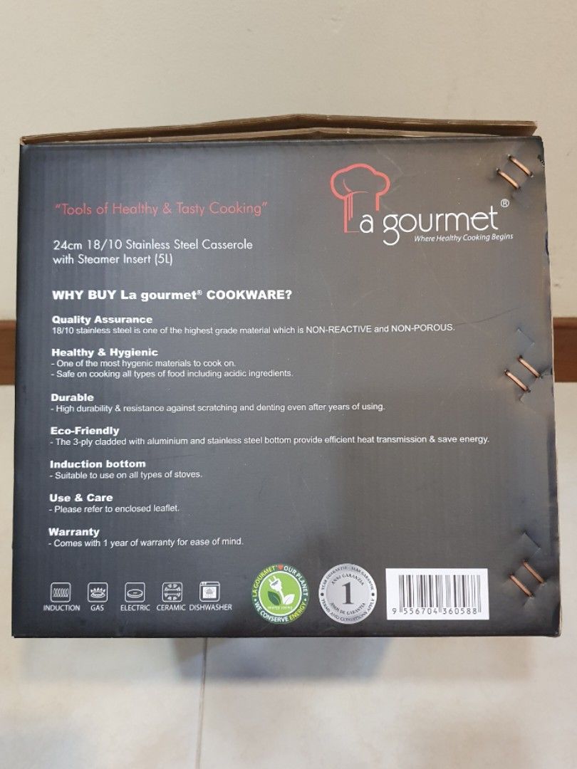 La Gourmet Pot with Steamer, Furniture & Home Living, Kitchenware ...