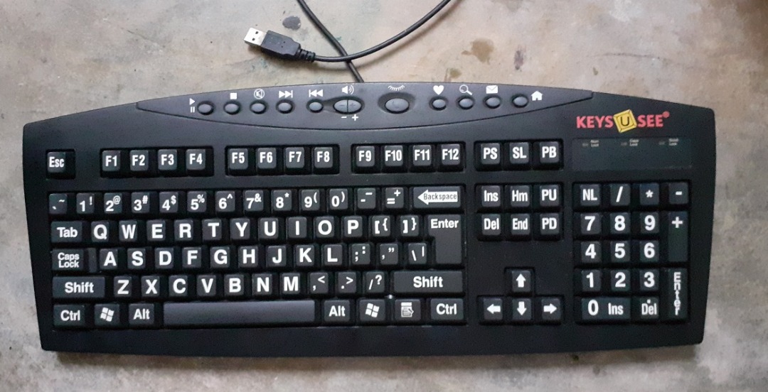 Large Print Letters Keyboard : Keys-U-See, Computers & Tech, Parts ...