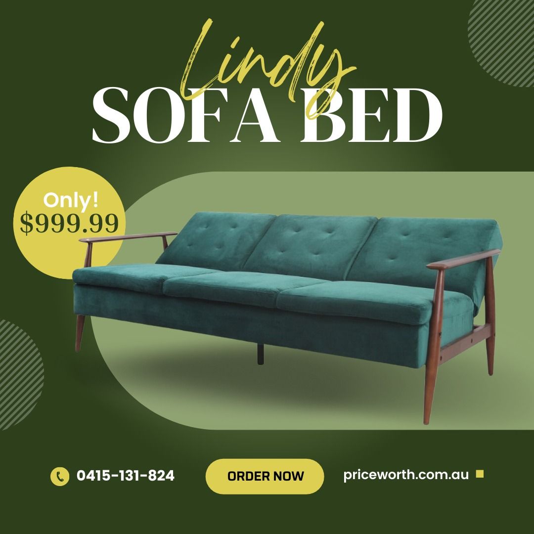 LINDY TIMBER ARM SOFA BED- FOR SALE!! BUY NOW!!, Home & Furniture ...