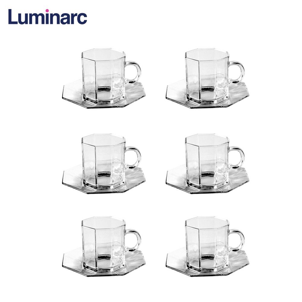 Luminarc Octime Cup/Saucer Set with Free Mug, Furniture & Home Living ...