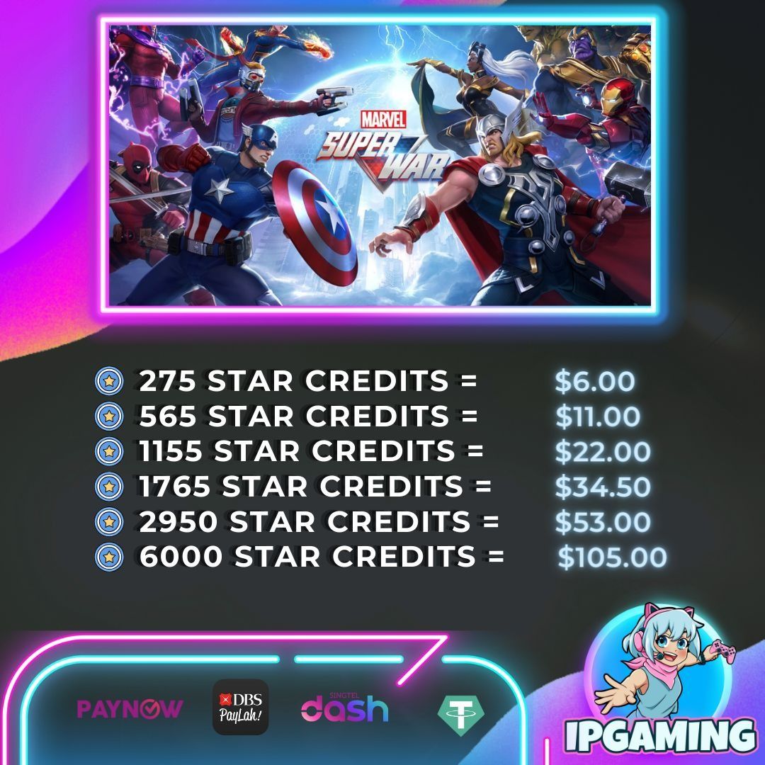 Marvel Super War / Star Credits / ID Top-Up, Video Gaming, Gaming Accessories, In-Game Products ...