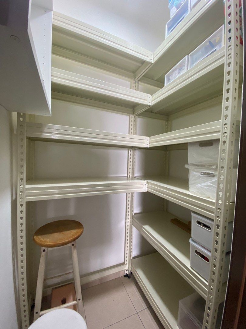 Metal Storage Rack | PVC Wood Shelving Shelf | Premium Black Metal ...