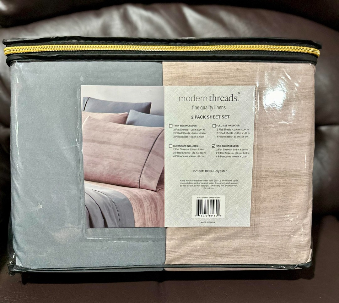 Modern Threads 2 Pack Sheet King Size, Furniture & Home Living, Bedding ...