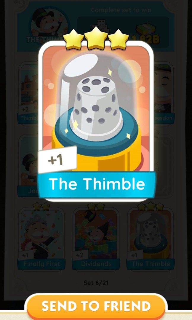 Monopoly the timble, Hobbies & Toys, Toys & Games on Carousell