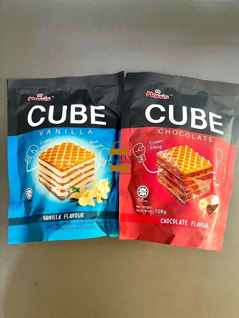 Morris Cube Wafer Vanilla 108g, Food & Drinks, Packaged & Instant Food ...