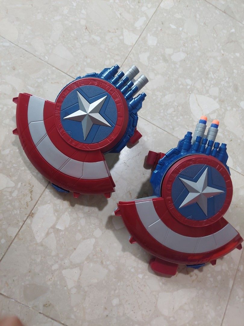 NERF Capt America shield/gun, Hobbies & Toys, Toys & Games on Carousell