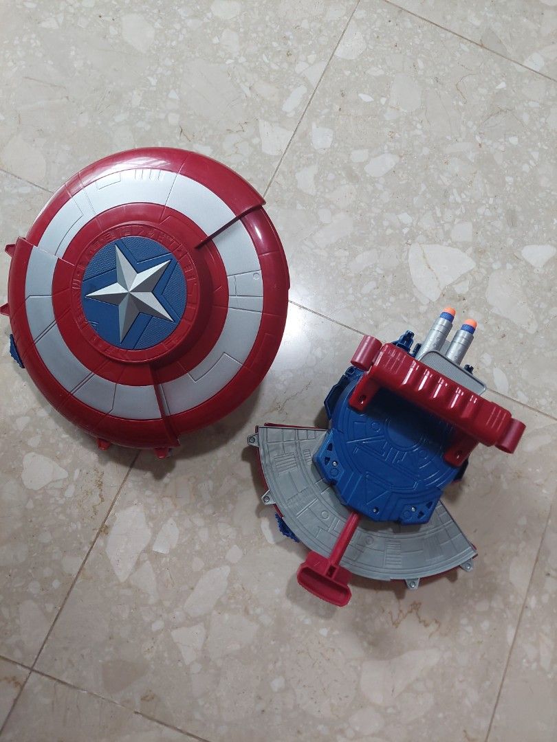 NERF Capt America shield/gun, Hobbies & Toys, Toys & Games on Carousell