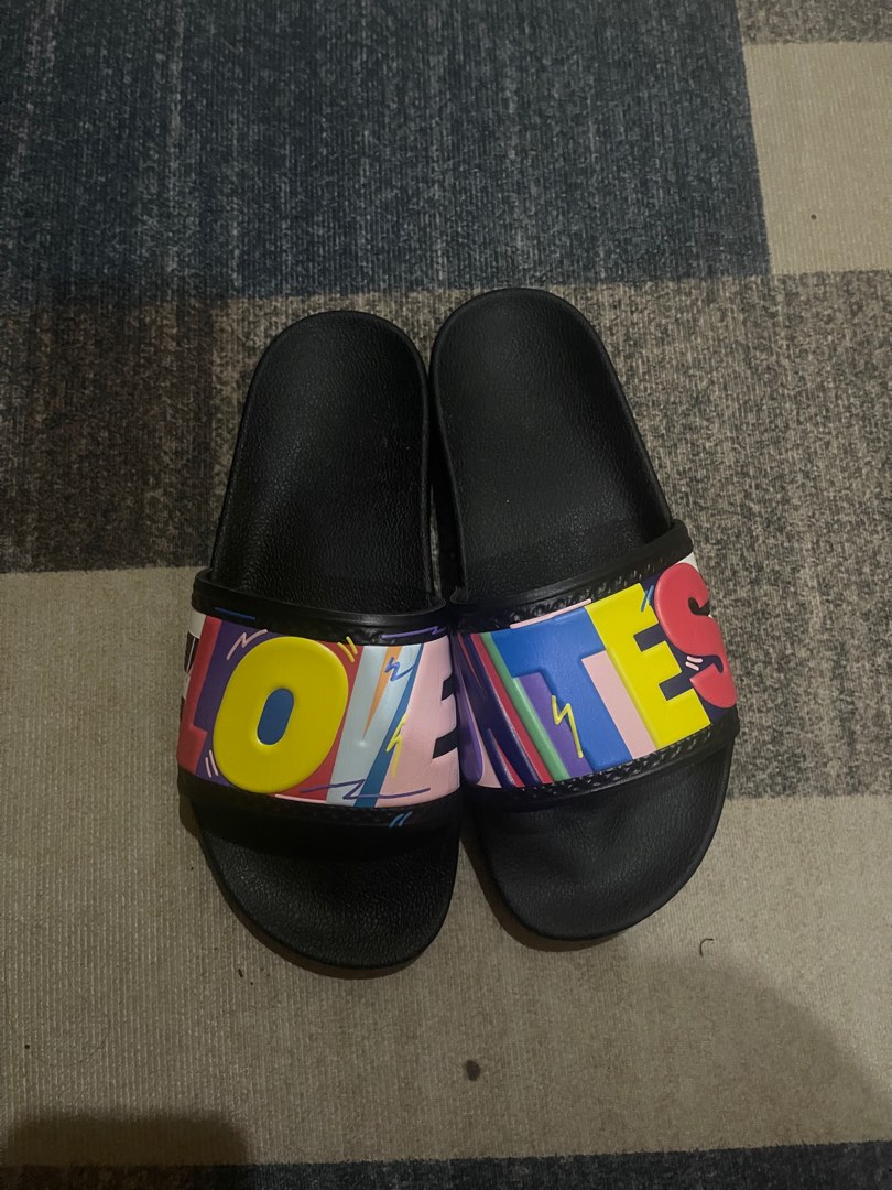 Original adidas adelite LOVE UNITES, Women's Fashion, Footwear, Sandals ...