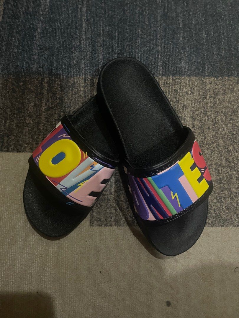 Original adidas adelite LOVE UNITES, Women's Fashion, Footwear, Sandals ...