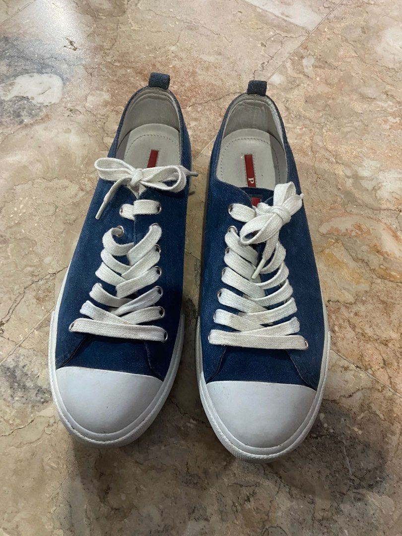 Original Prada 4E 2550 suede sneakers|mens, Men's Fashion, Footwear, Sneakers on Carousell