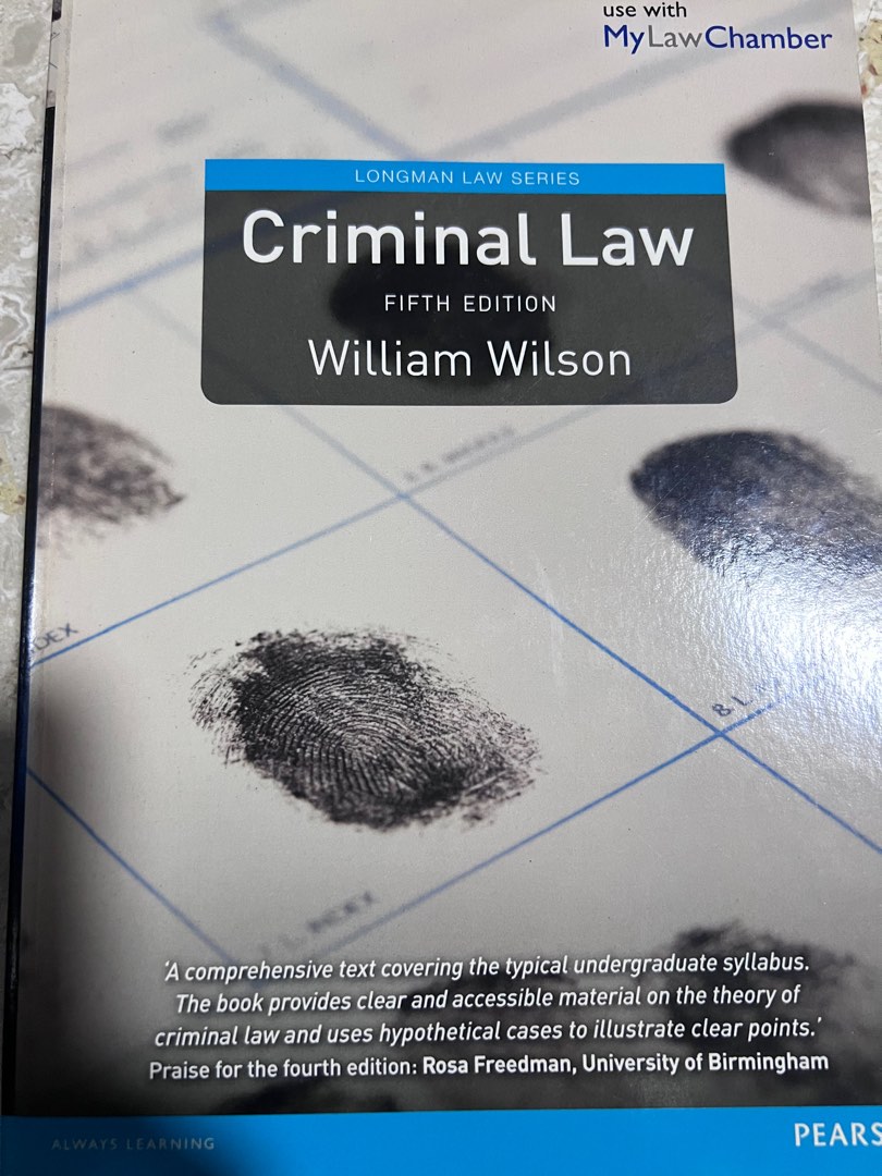 Pearson Criminal Law (longman law series) fifth edition, Hobbies & Toys ...