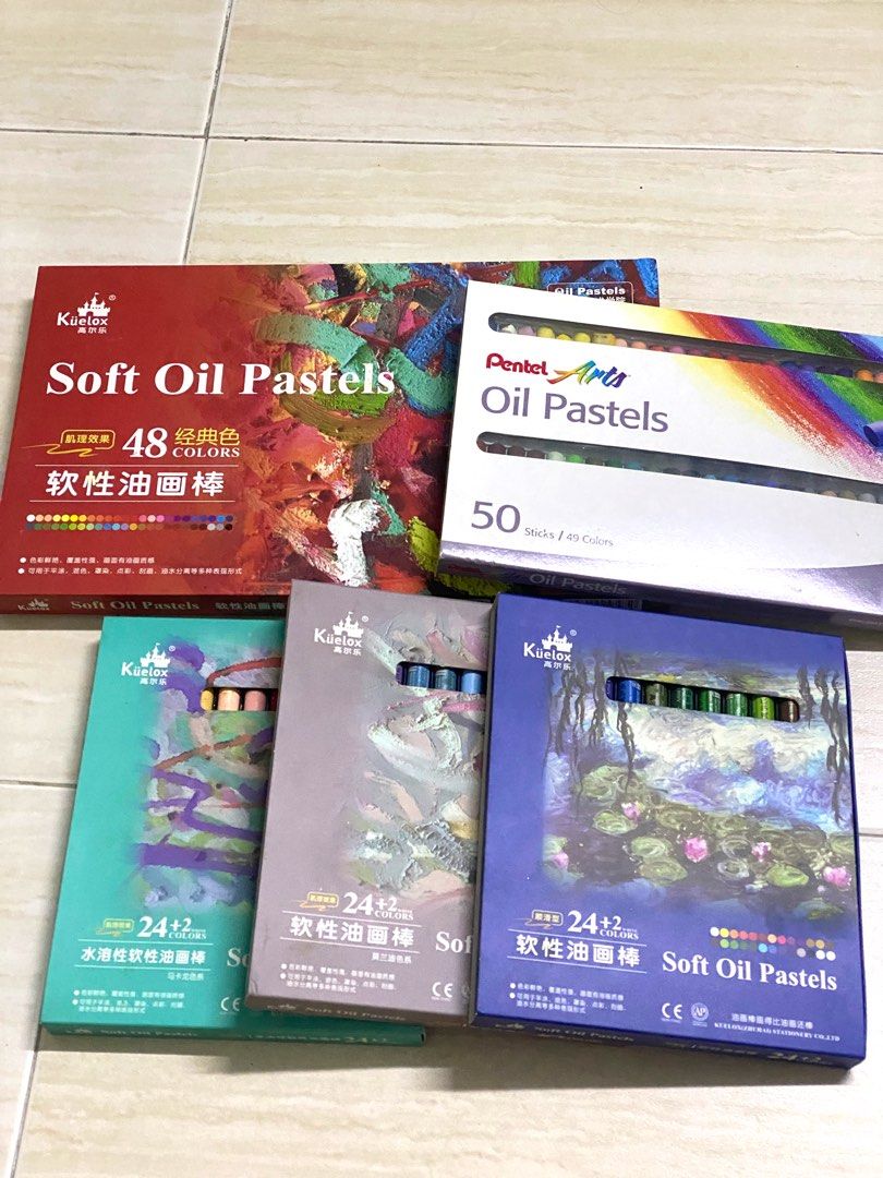 Pentel / kuelox oil pastels 4set, Hobbies & Toys, Stationery & Craft ...