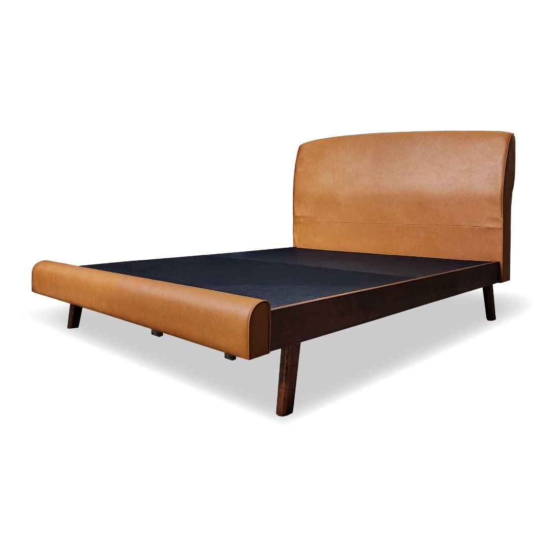 Pine Knight PU PVC Queen Size Wooden Bedframe, Furniture & Home Living ...