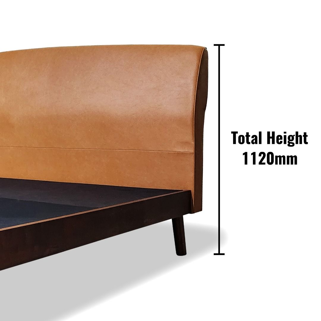 Pine Knight PU PVC Queen Size Wooden Bedframe, Furniture & Home Living ...