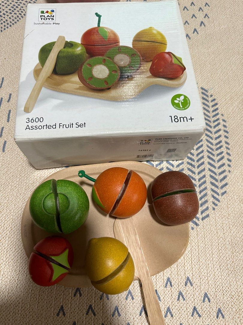 Plan Toys assorted fruit set, Hobbies & Toys, Toys & Games on Carousell