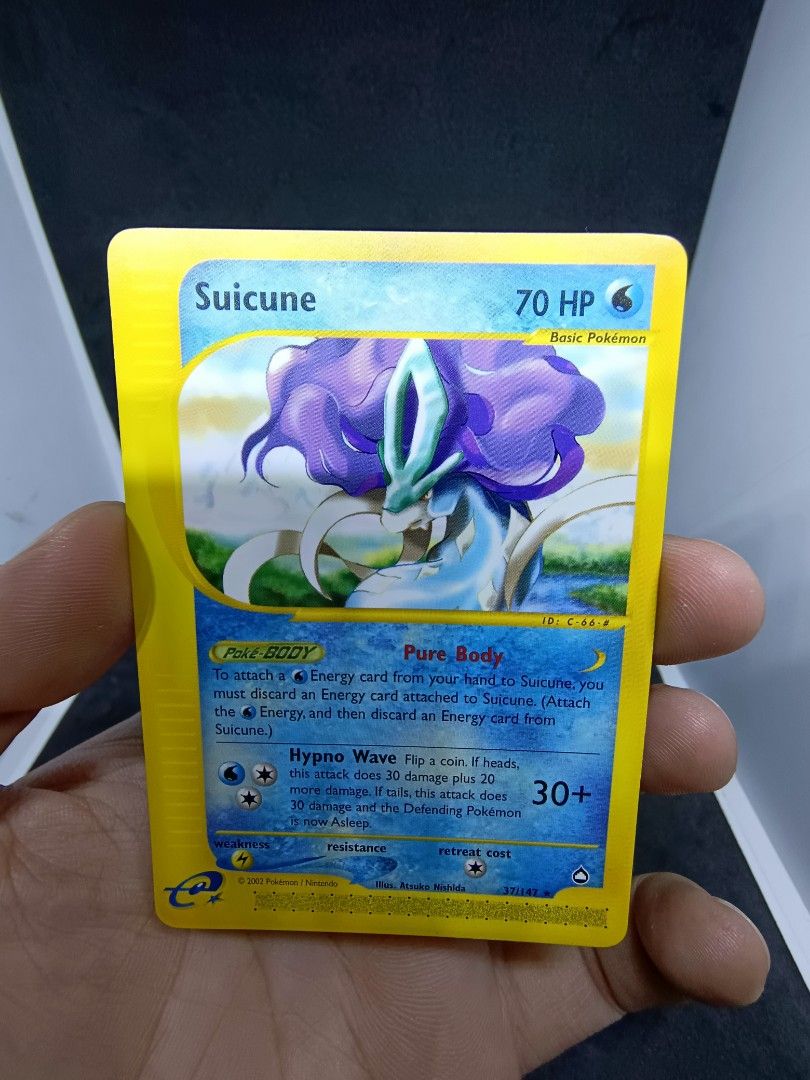 Pokemon Card - SUICUNE #37 - RARE (AQUAPOLIS) YEAR 2003 "NM-MINT ...