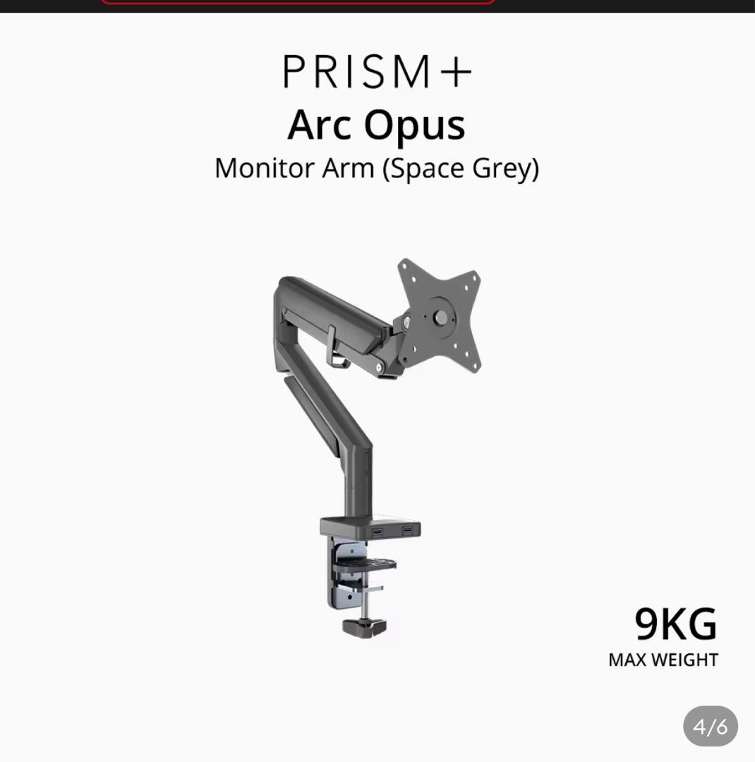 Prism+ arc opus monitor arm, Computers & Tech, Parts & Accessories ...