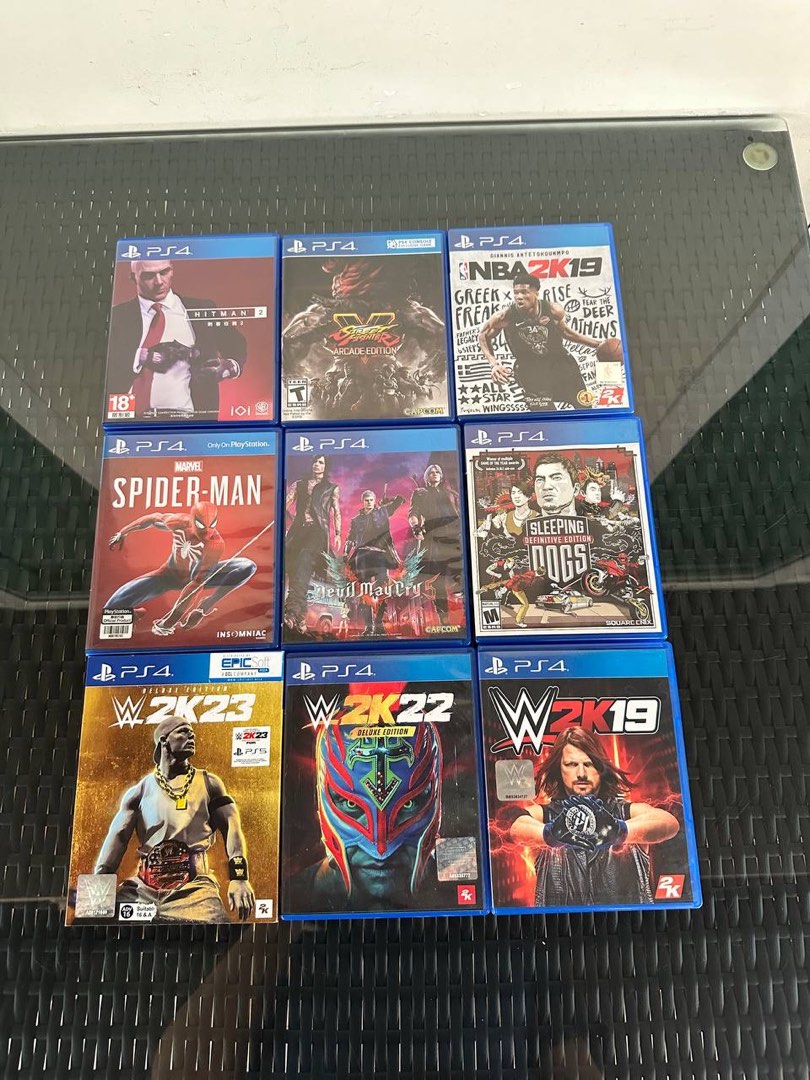 PS4 game Hitman 2 / Street Fighter V / NBA 2K19 / Spider-Man / Devil ...