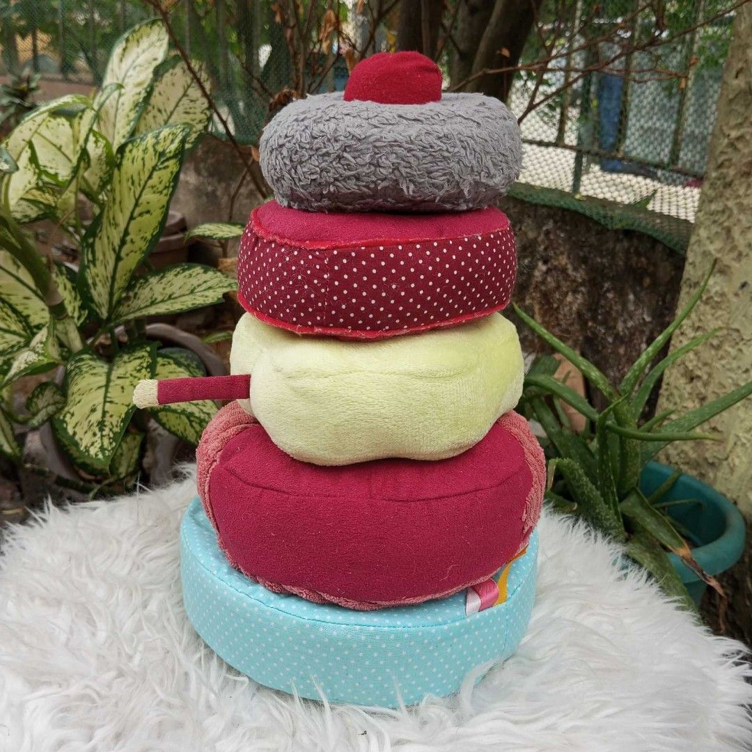 Pyramid Baby Soft Stacking Rings Plush Toy, Hobbies & Toys, Toys ...