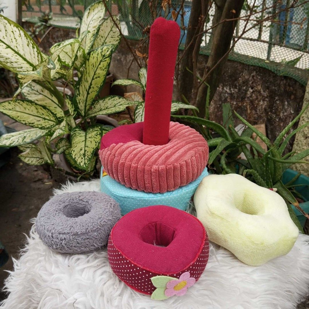 Pyramid Baby Soft Stacking Rings Plush Toy, Hobbies & Toys, Toys ...