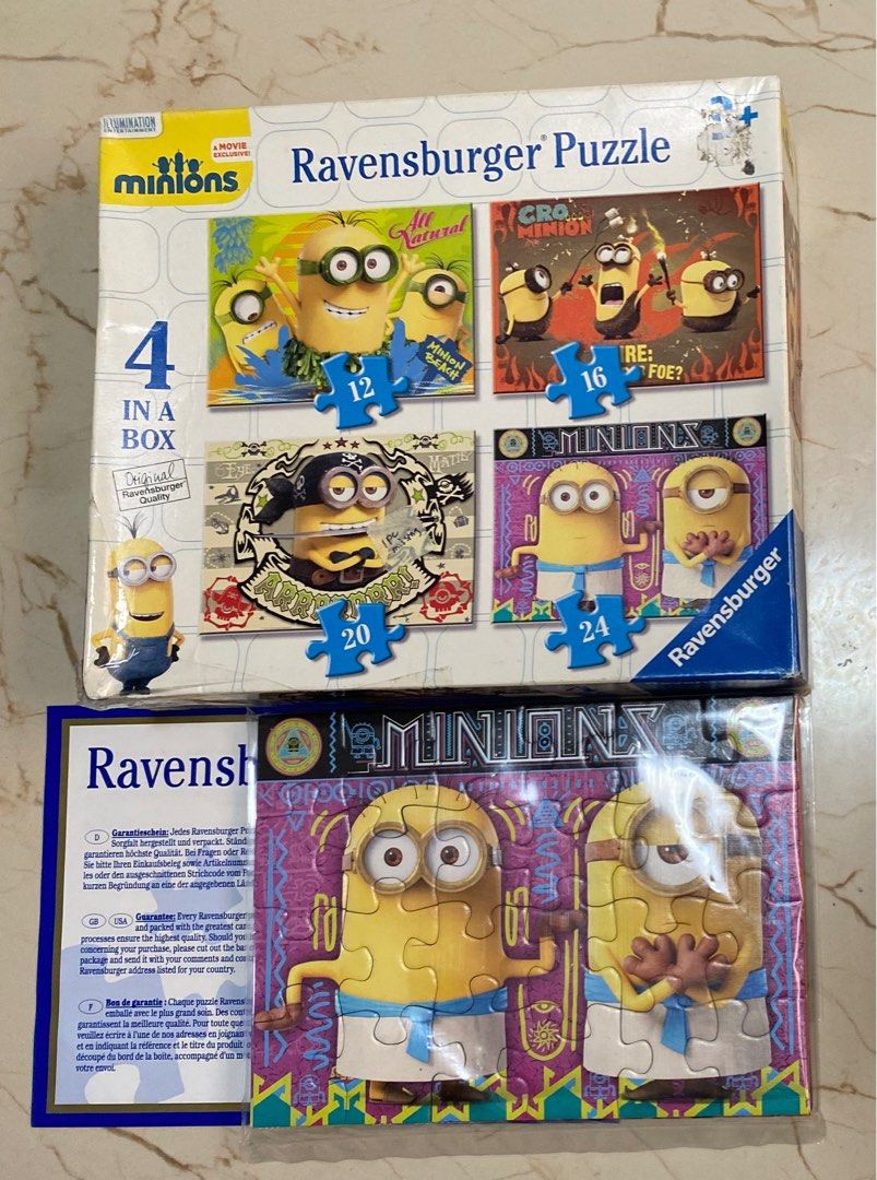 Ravensburger Puzzle - Minions - 4 puzzles, Hobbies & Toys, Toys & Games ...