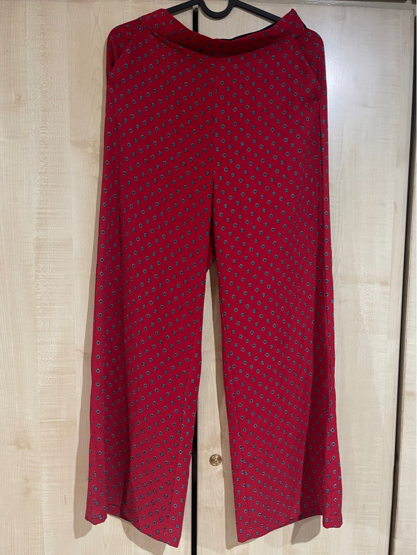 Red Pants from Mango, Women's Fashion, Bottoms, Other Bottoms on Carousell