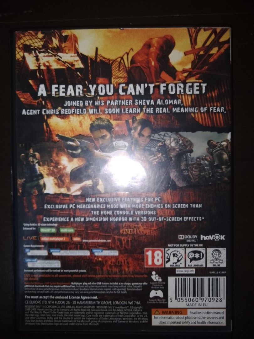Resident Evil 5 PC Game Disc Installer, Video Gaming, Video Games ... Resident Evil 5 PC Game Disc Installer, Video Gaming, Video Games ...