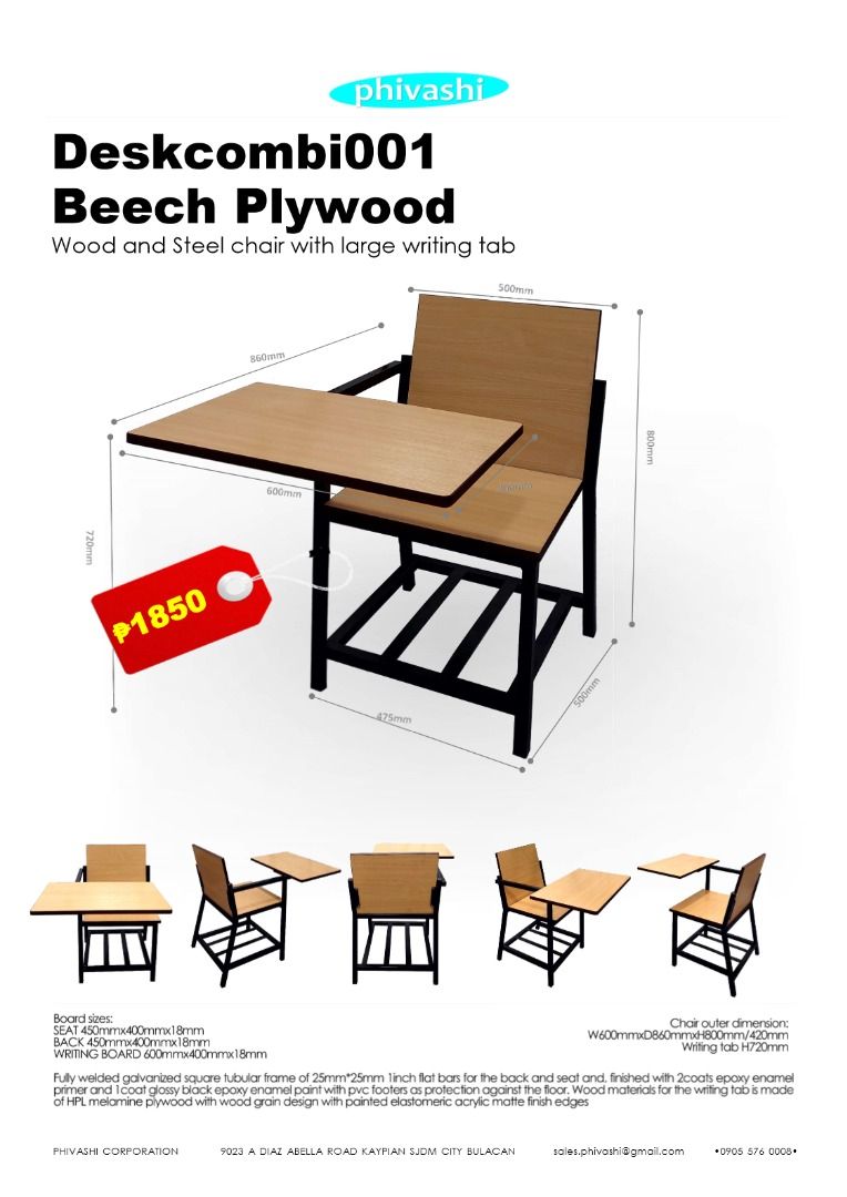 school armchair deped armchair training chairs SCHOOL DESK, Furniture ...