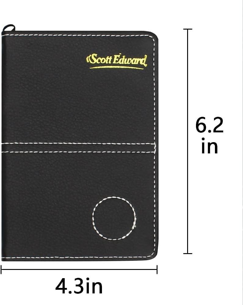 Scott Edward Golf Scorecard Cover Leather Scorecard Holder Statistic ...