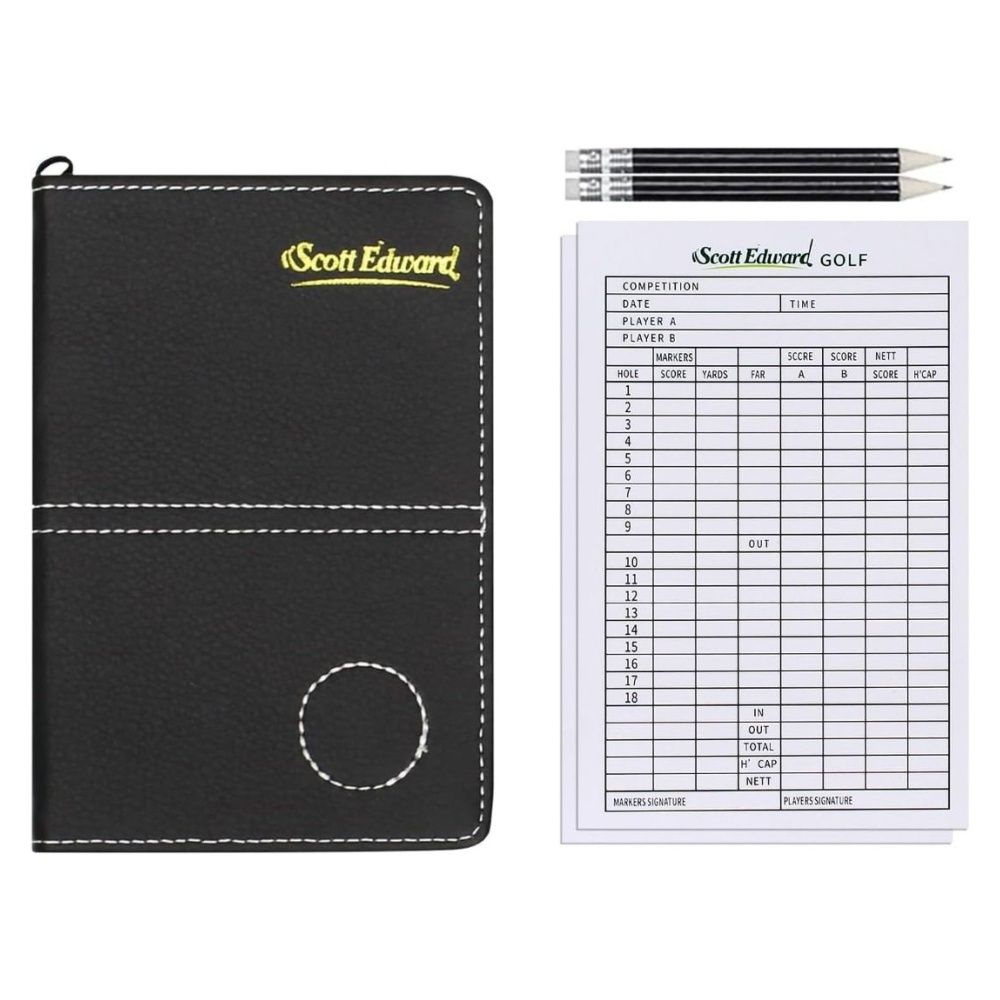 Scott Edward Golf Scorecard Cover Leather Scorecard Holder Statistic ...
