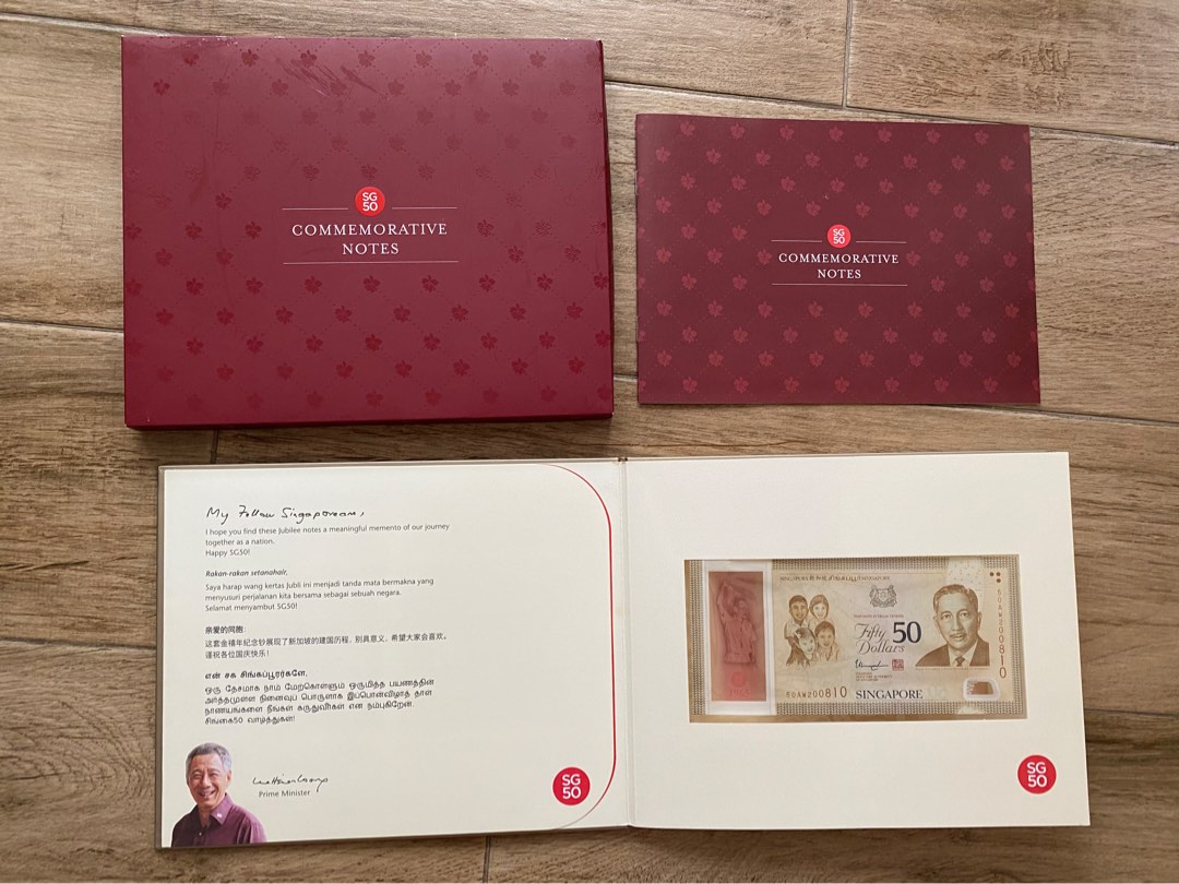 SG50 Commemorative Notes, Hobbies & Toys, Memorabilia & Collectibles ...